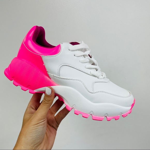 Shoes | Pink Neon Chunky Sneakers | Poshmark